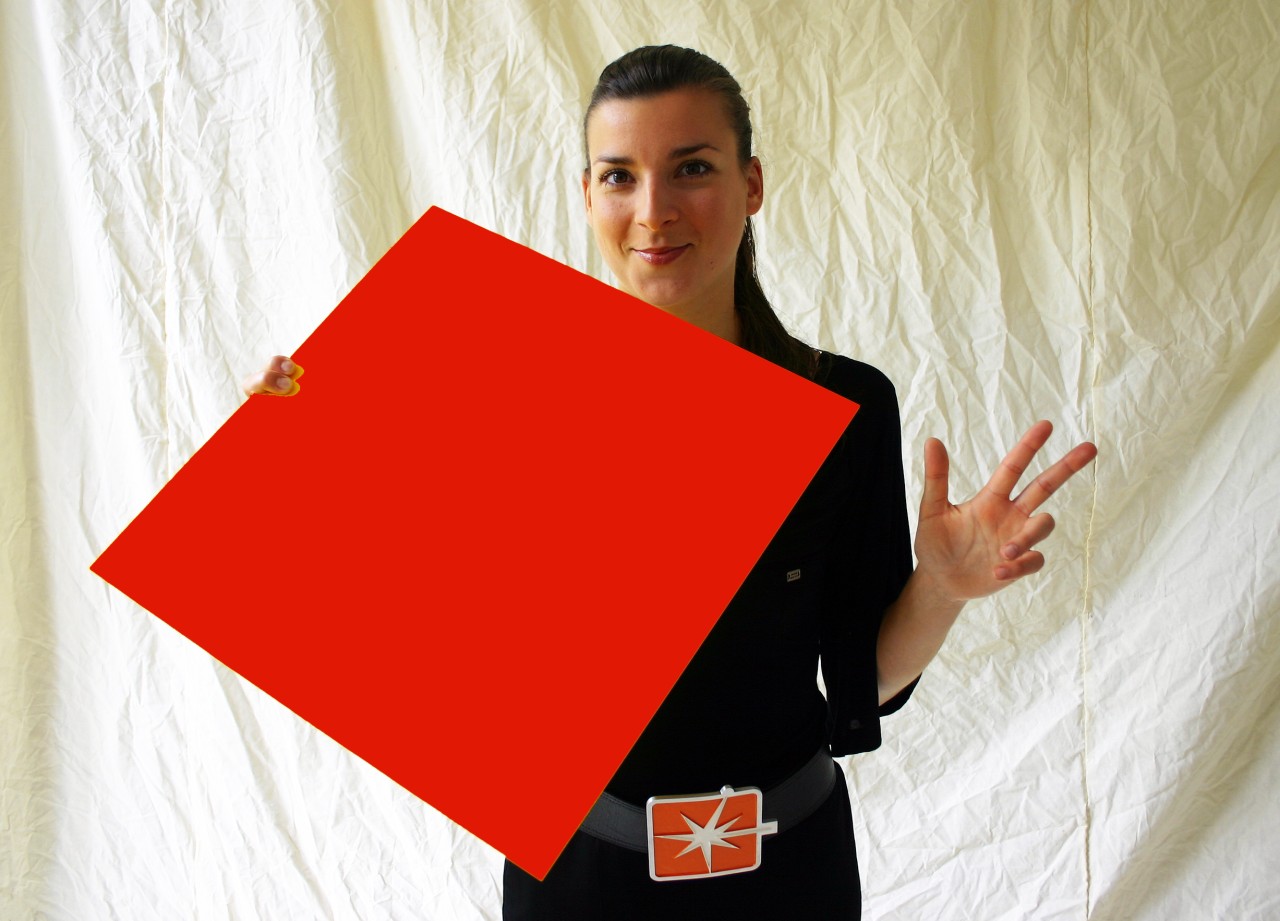 FOAMALITE® color rot (60), 1560 x 3050 x 3 mm, ähnlich RAL 3020, PVC ...